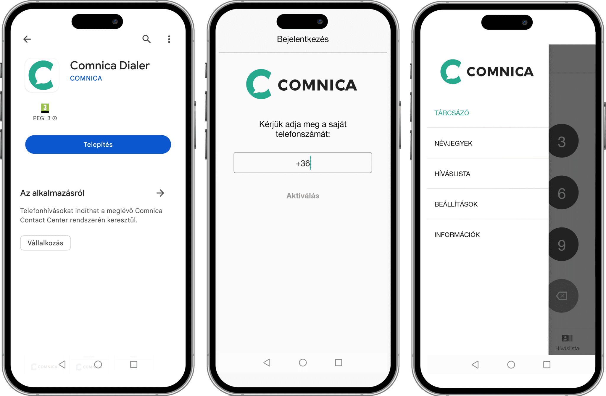 Comnica Dialer: értékesítés mobiltelefonon | Comnica